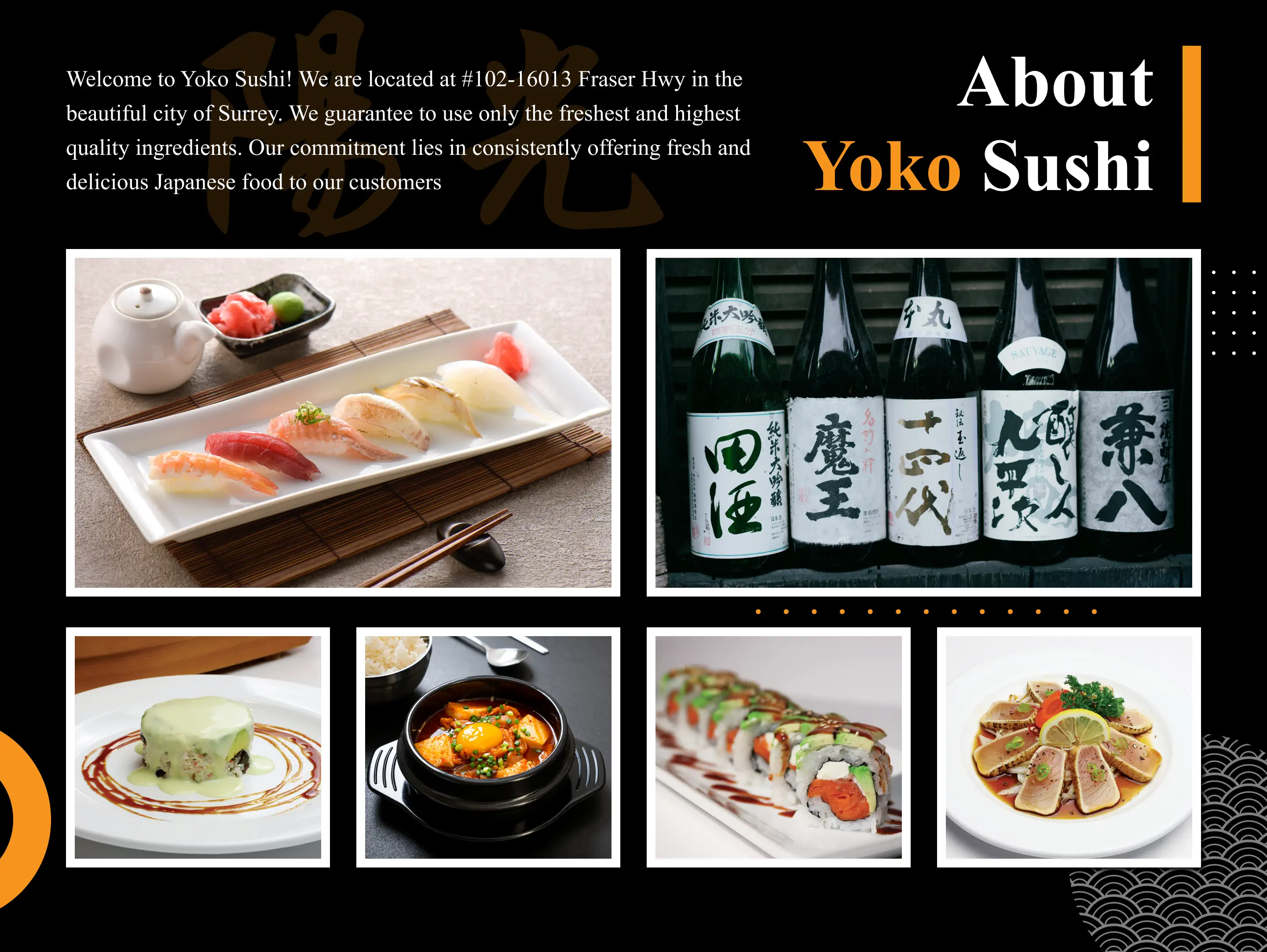 Yoko Sushi & Noodle | Japanese Restaurant in Surrey | Order Online